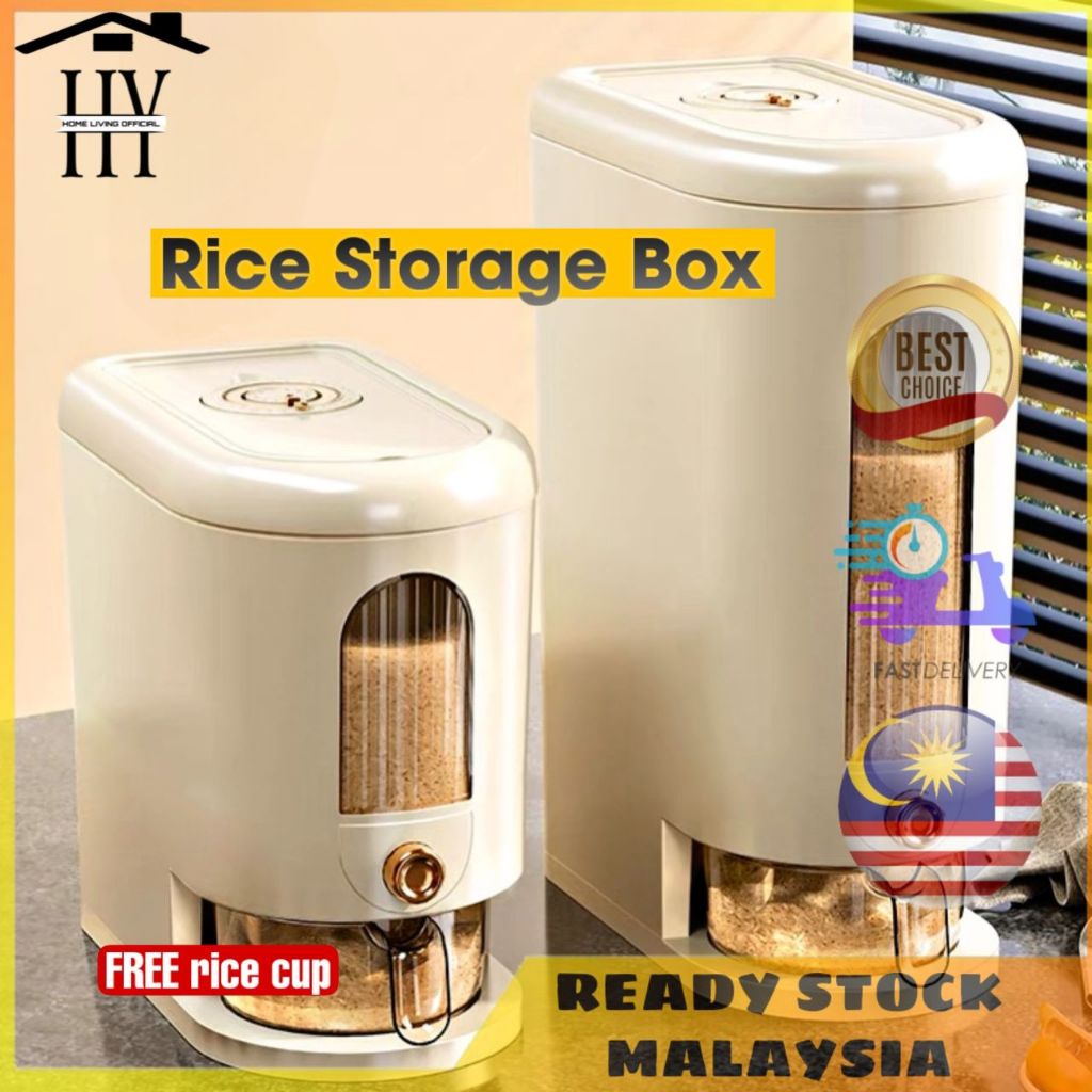 𝟐𝐃𝐀𝐘𝐒 𝐎𝐅𝐅𝐄𝐑🔥 5KG/10KG Rice Dispenser Nano Bucket Insect Moisture Proof ...