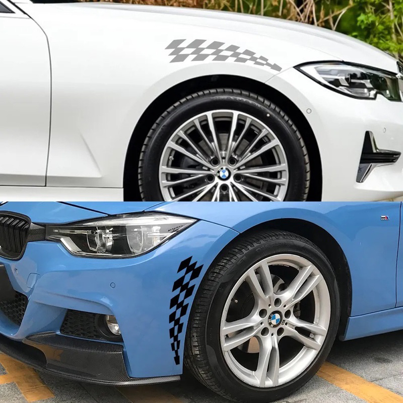 2pcs set car sticker fender body sticker sport design universal stiker ...