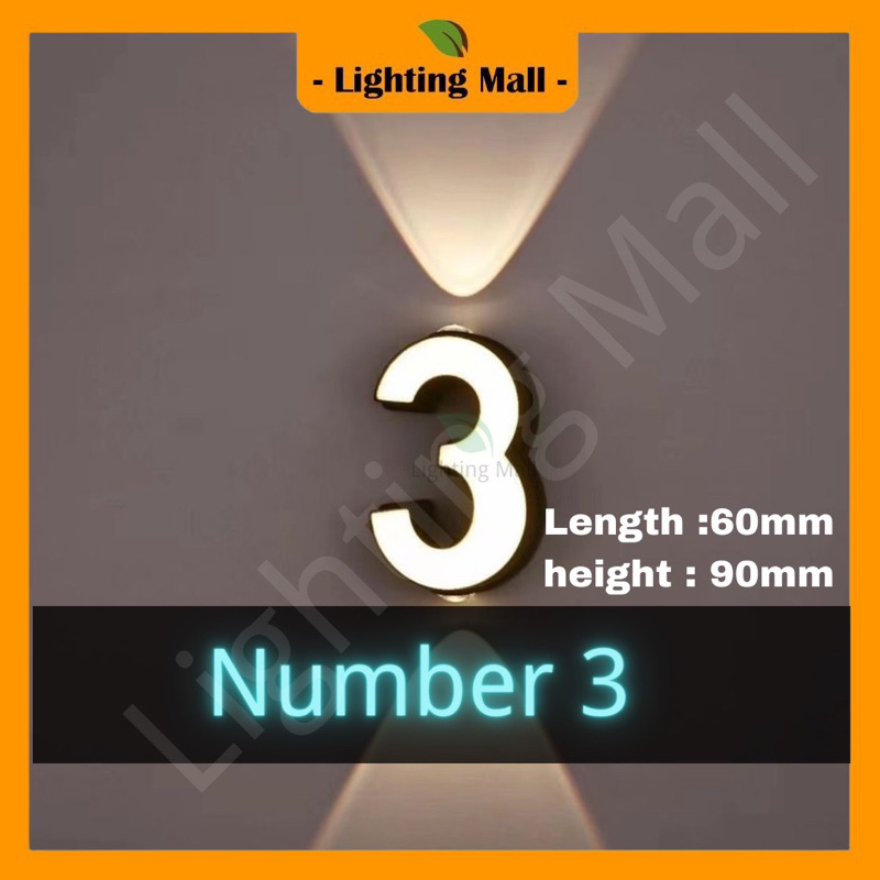 Number Outdoor LED Light Weatherproof House Number LED Light New Design ...