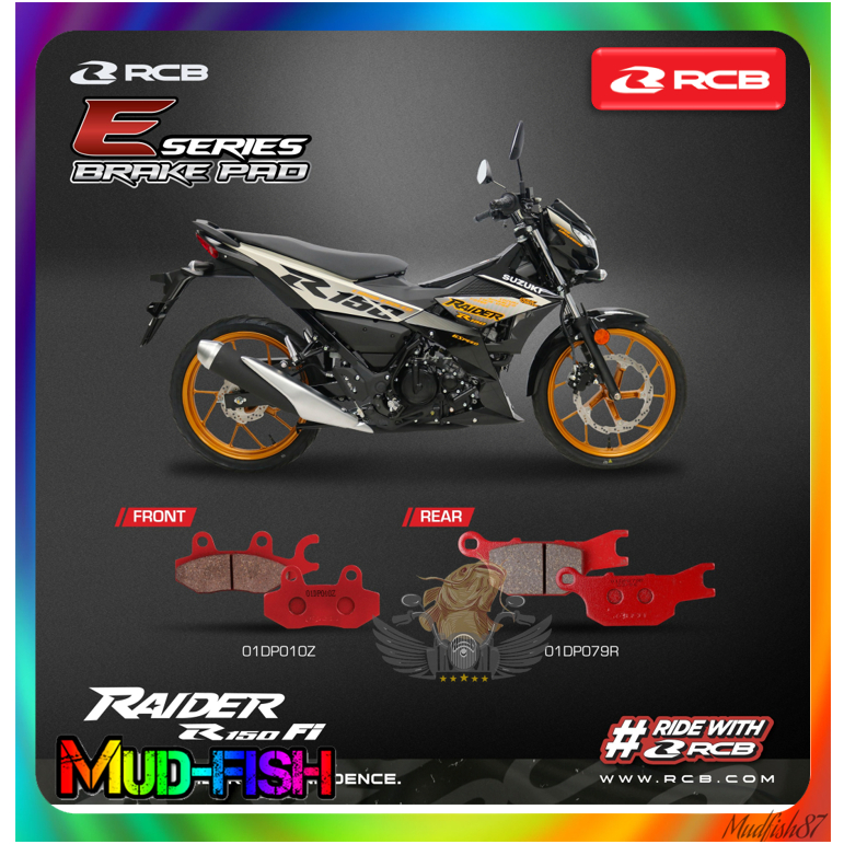 RCB DISC BRAKE PAD FOR SUZUKI RAIDER R150 FI ( E SERIES) | Shopee Malaysia