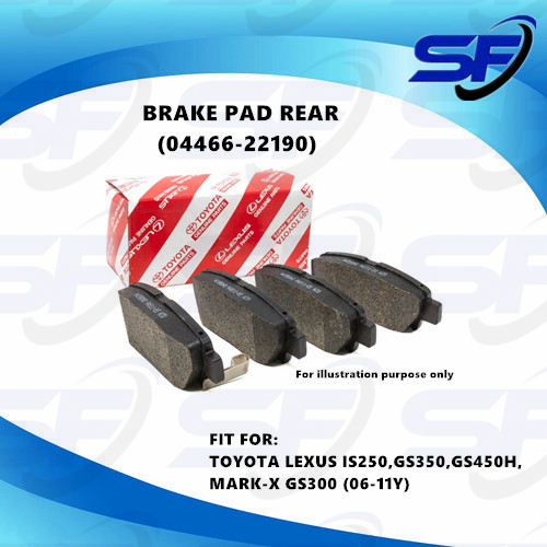 💯TOYOTA LEXUS IS250,GS350,GS450H,MARK-X GS300 (06-11Y) REAR DISC PAD ...