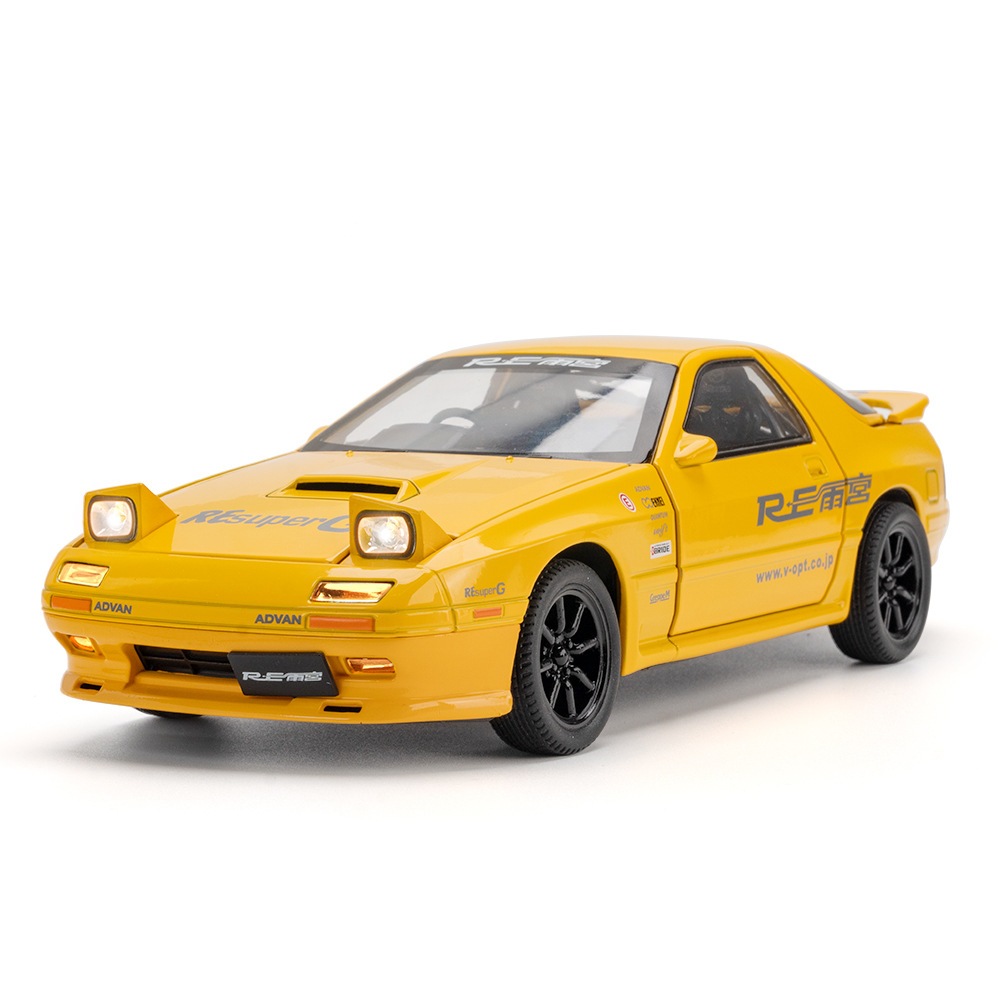 1/24 Mazda Rx7 FC FC3S Initial Diecast Car Model Alloy Car Toy Diecast ...