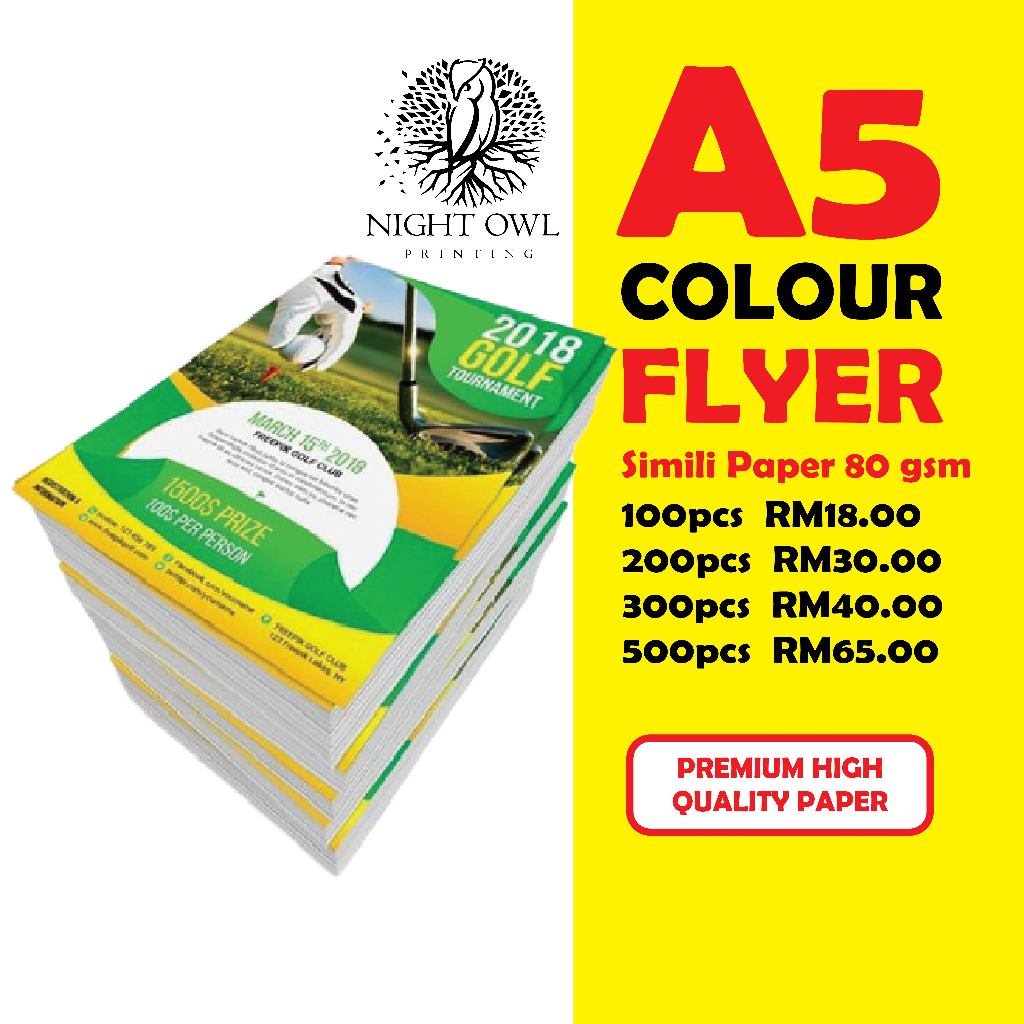 Flyer Printing A5 80gsm simili paper | Shopee Malaysia