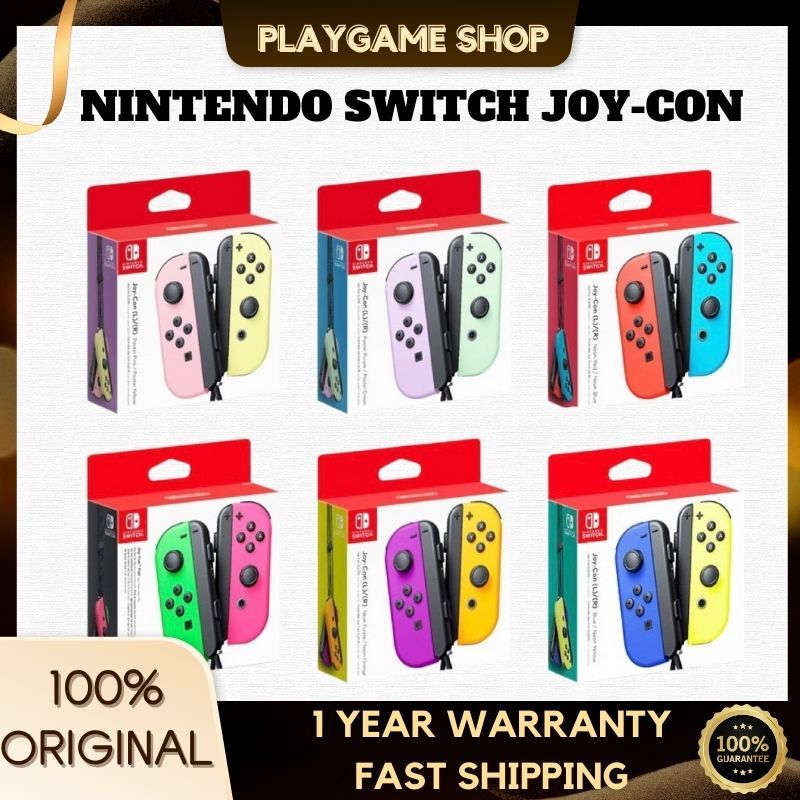 Joy-Con (L/R) Wireless Controllers for Nintendo Switch - Neon Purple/Neon Orange | Shopee Malaysia