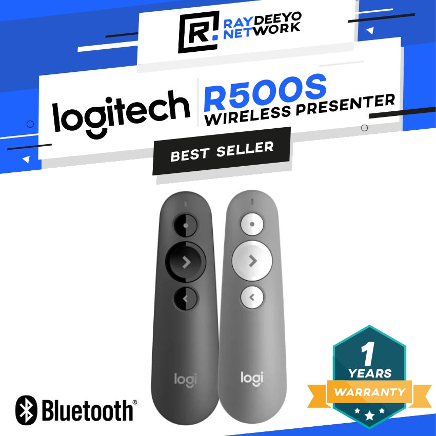 Logitech R500s Wireless Presenter Laser Presentation Remote Pointer ...