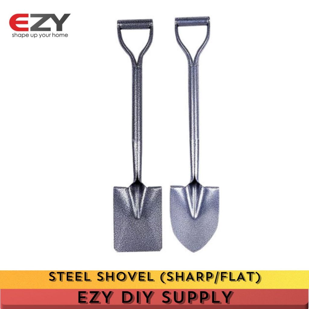 Skop BESI / METAL Shovel Square / STEEL SHOVEL (FLAT/SHARP) | Shopee ...