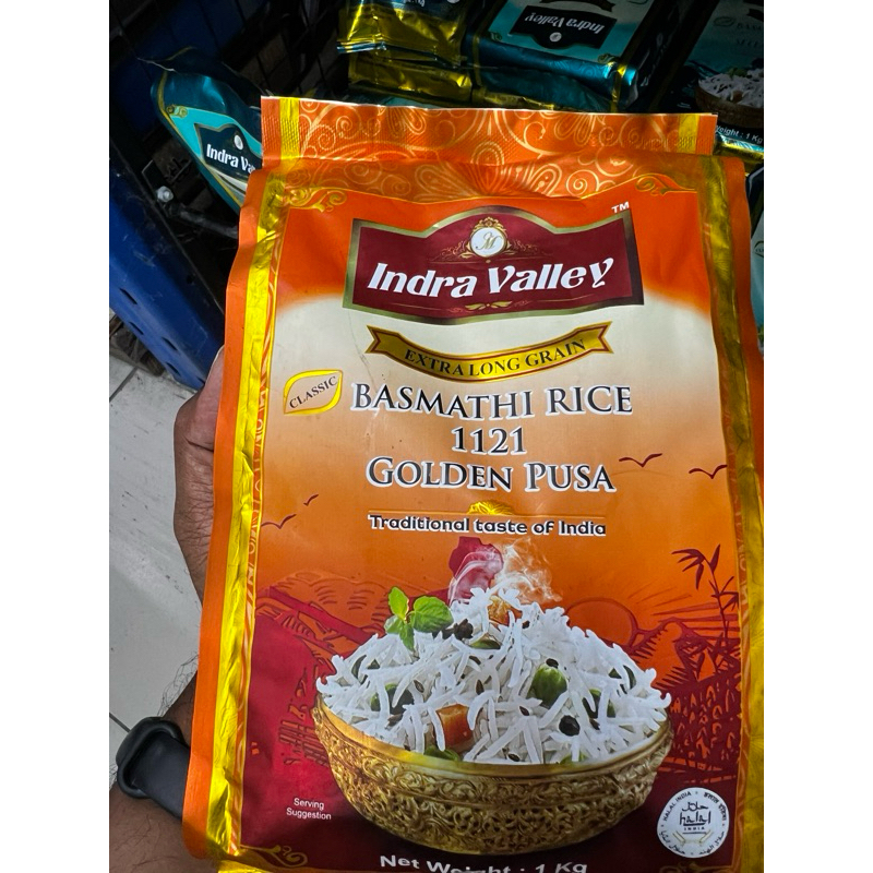 Indra Valley Basmathi Rice 1121 Golden Pusa (1KG) | Shopee Malaysia
