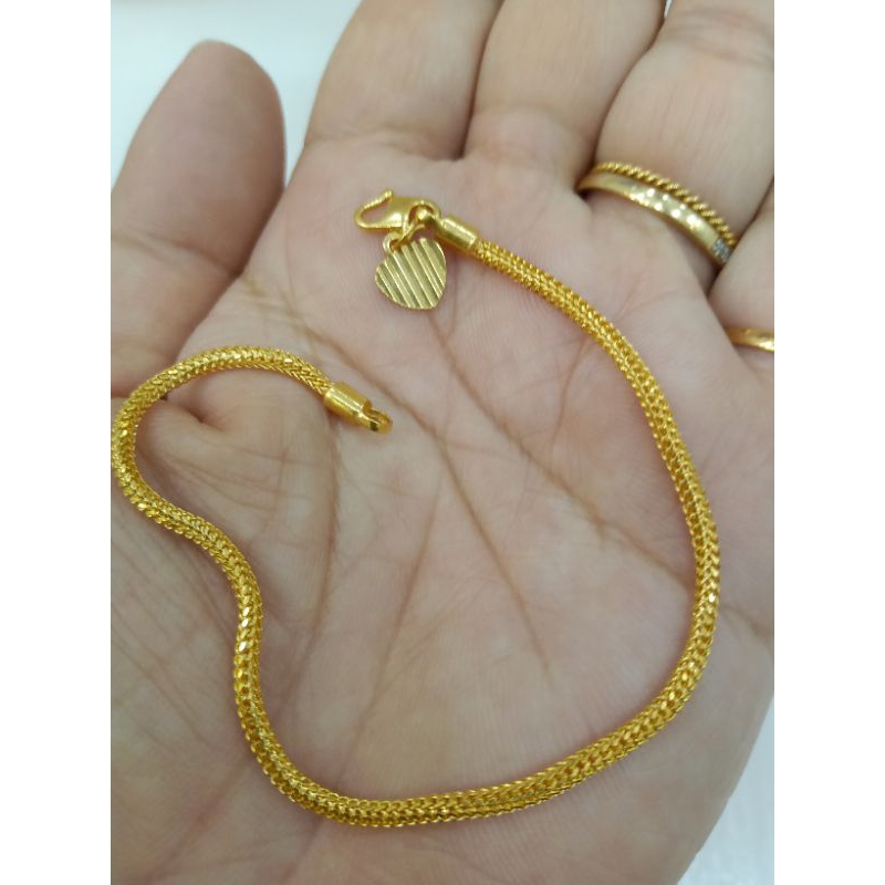 916 Solid Gold Pandora Bracelet Gelang Tangan Padu Emas 916黄金潘多拉手链 ...