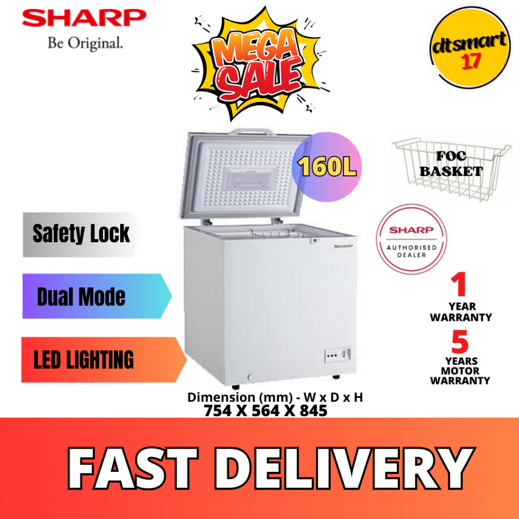𝐋𝐎𝐑𝐑𝐘 𝐒𝐄𝐍𝐃𝐈𝐑𝐈 𝗞𝗟,𝗦𝗘𝗟𝗔𝗡𝗚𝗢𝗥 Sharp 160L Chest Freezer SJC168 Dual Mode ...