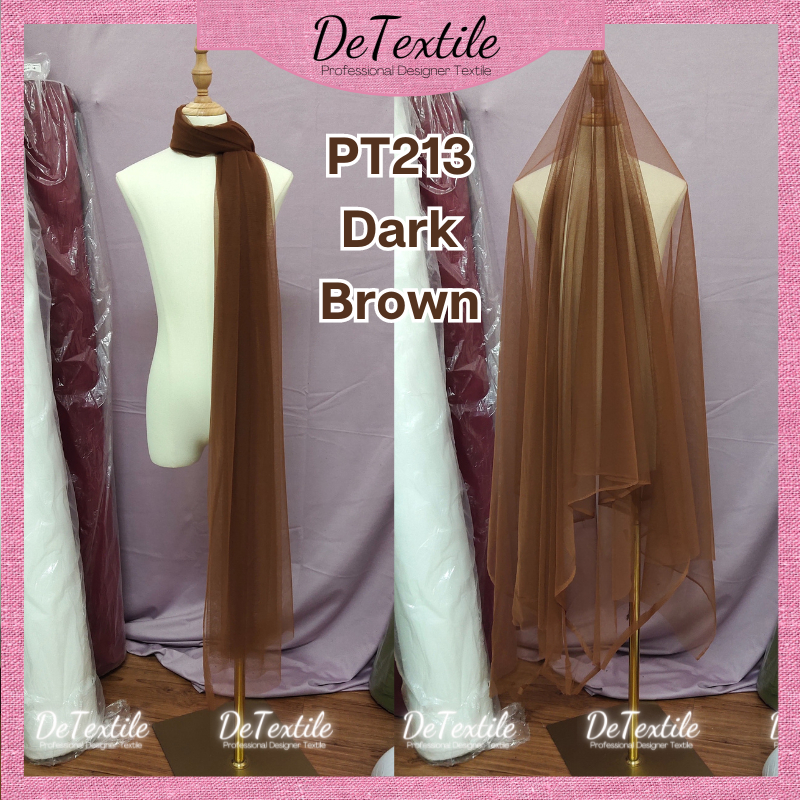 DeTextile Premium Tulle Bridal Soft Net Kain Net Lembut Murah Bidang ...