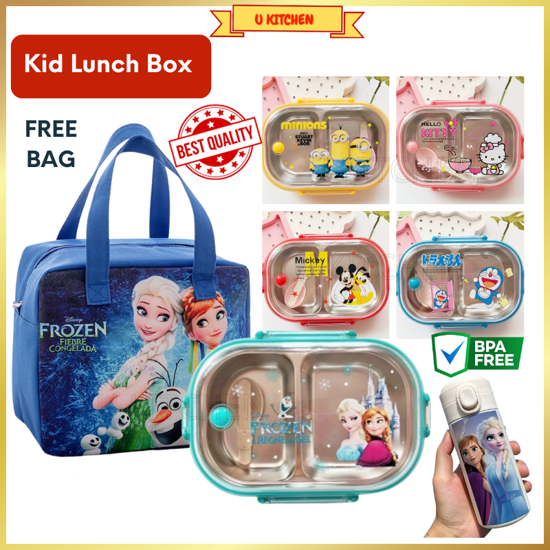 Lunch Box Kids Stainless Steel Cartoon Frozen Bag Lunch Bag For Kids ...