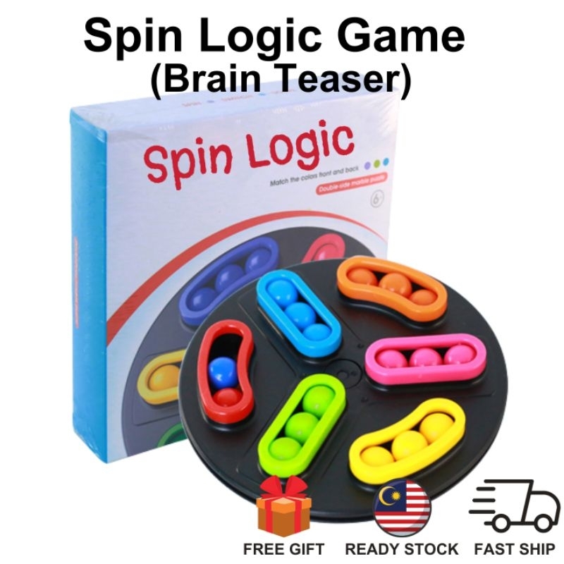 Spin Logic Game Brain Teaser Backspin Logic Game IQ Game for Kids Brain ...