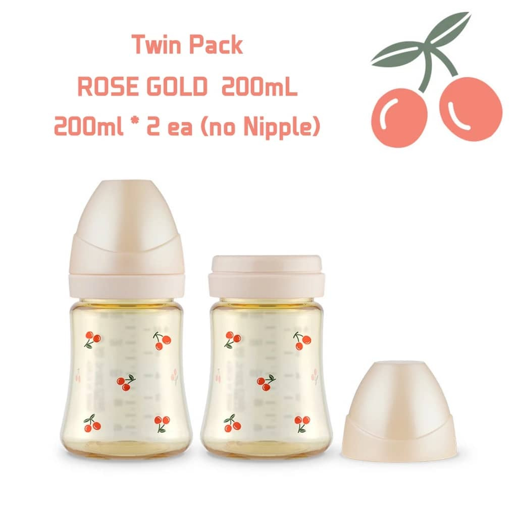 [Grosmimi] PPSU 200ml Cherry Feeding Bottle (Special Edition) (Twin Pack No Include Nipple ...