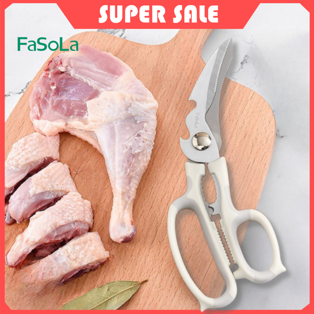 FaSoLa Heavy Duty Kitchen Scissor Multipurpose Stainless Steel Bone ...