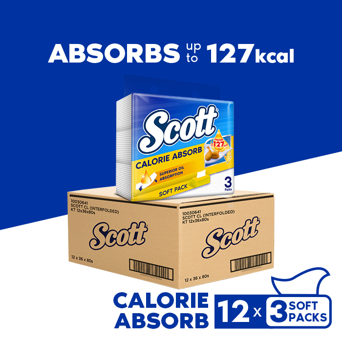 Scott Calorie Absorb Softpack Dry Kitchen Towel (3 packs x 12) | Shopee ...