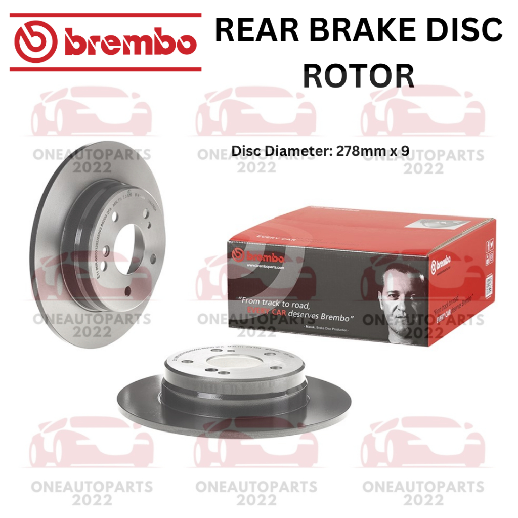 GENUINE BREMBO REAR BRAKE DISC MERCEDES W203 C180K C200K R171 SLK200 ...