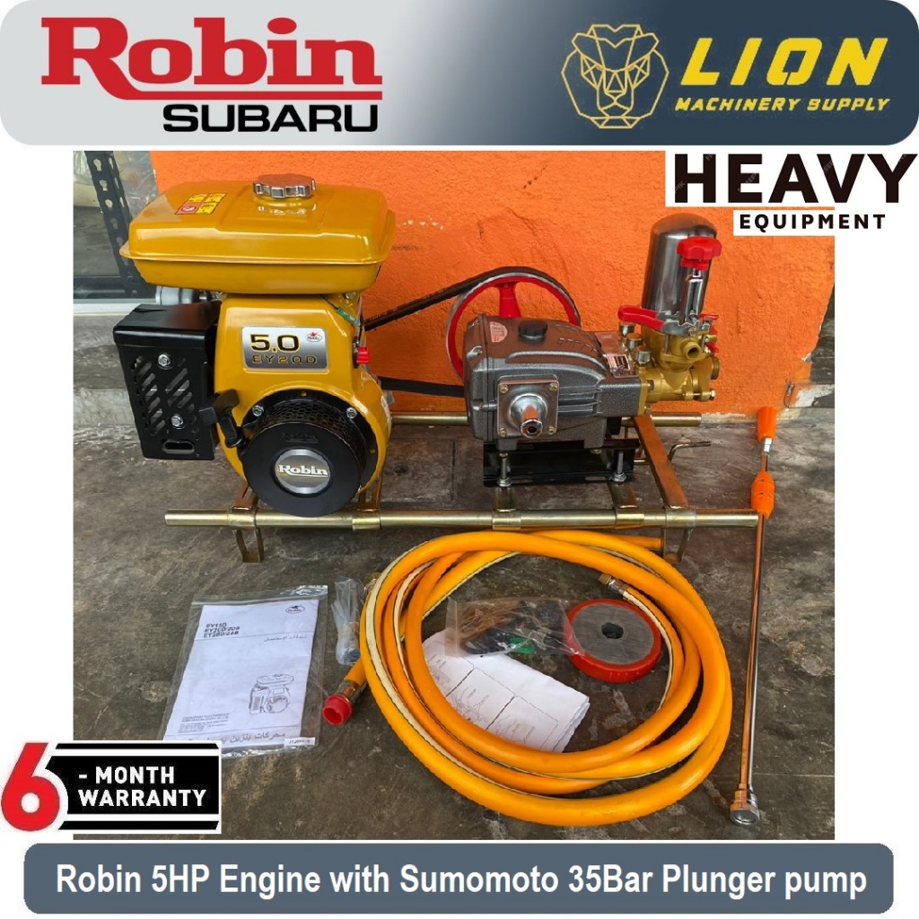 Robin Engine EY20 With SUMOTO 35Bar Power Sprayer Plunger Pump - Heavy ...