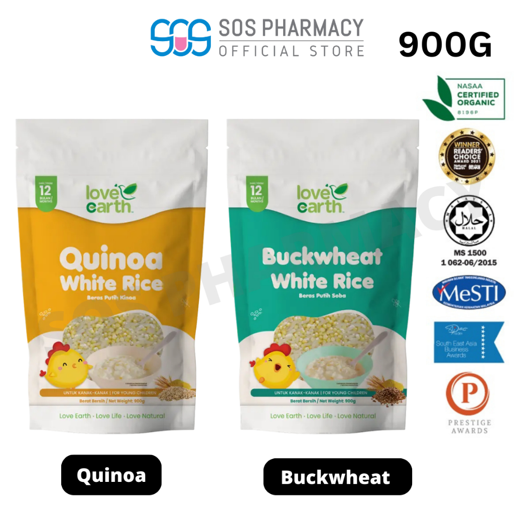 Love Earth Organic Baby Rice (Quinoa) / (Buckwheat) 900g | Shopee Malaysia