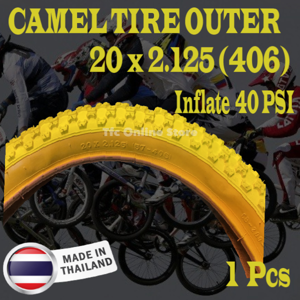 Camel Tire 20x2.125 (406)(Gum Wall Yellow)(1Pcs) | Shopee Malaysia