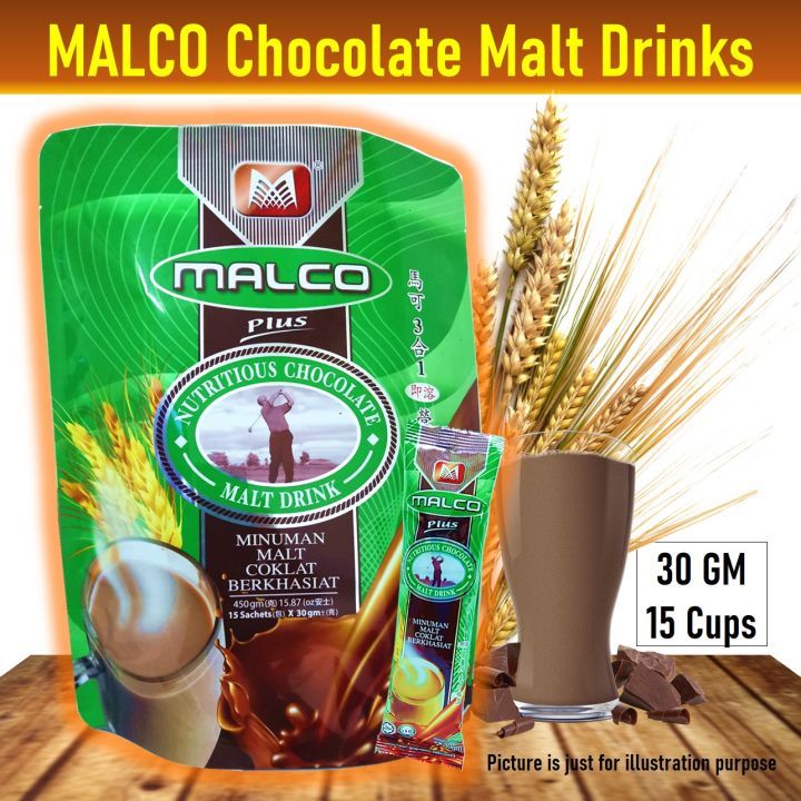 MALCO Plus 3in1 Chocolate Malt Powder Drink 15x30g | Shopee Malaysia