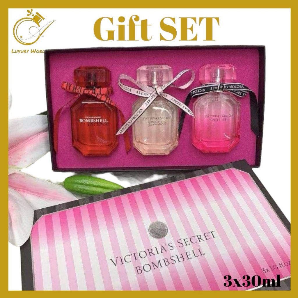 💯% Original 3in1 VS Bombshell 3in1 Gift Set (3x30ml) Perfume For women ...