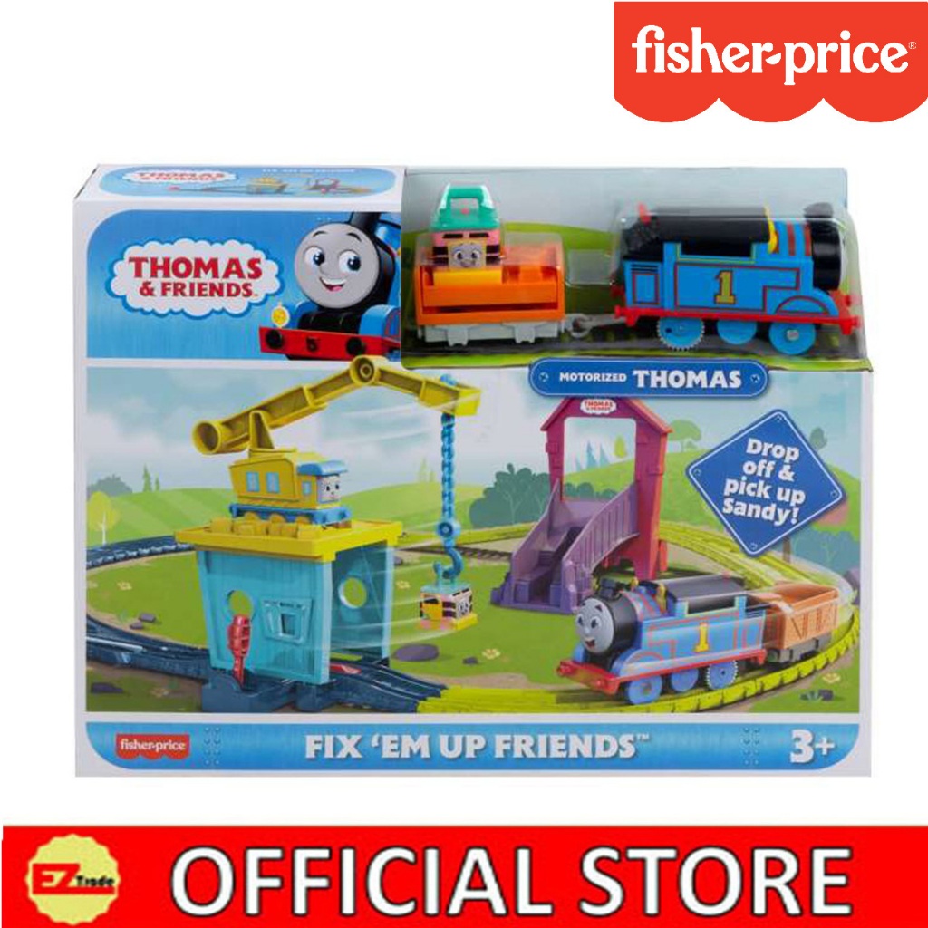 Thomas And Friends Train Set With Carly the Crane Sandy And Motorized ...