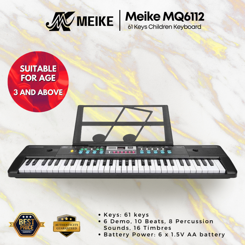 61 Keys Children Electronic Keyboard - (Meike / MQ6112 / MQ-6112 / MQ ...