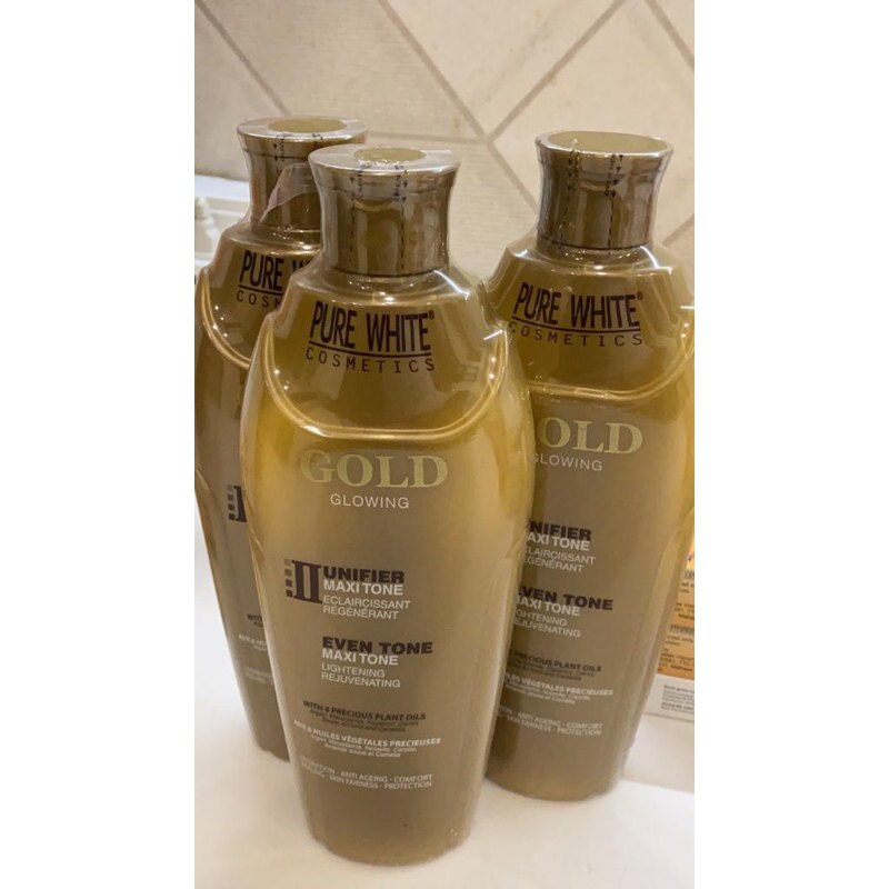 Pure White Gold Glowing Even Tone Lightening Body Lotion 400ml | Shopee ...
