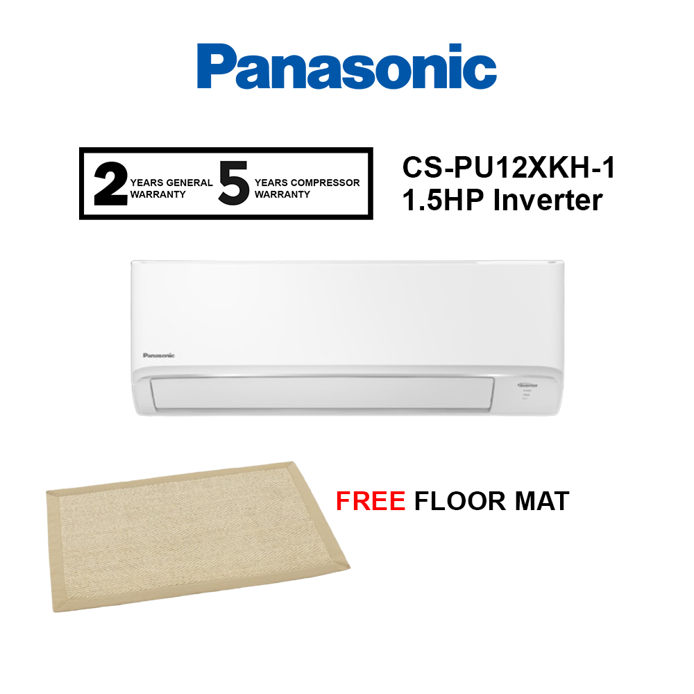 Panasonic 1.5HP Inverter R32 Aircond CS-PU12XKH-1 Air Conditioner CS ...