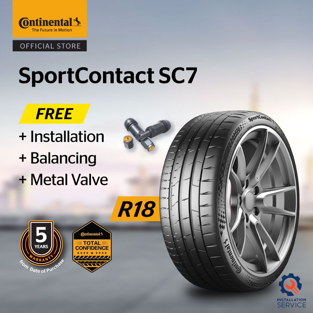 Continental SportContact SC7 R18 235/40Z 225/40Z 245/40Z 265/40Z (with installation) | Shopee ...
