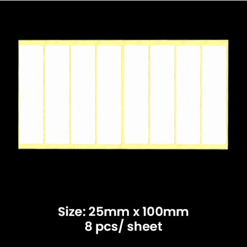 Self Adhesive White Labels Sticker | Squre Retangle | Penanda Buku | A5 ...