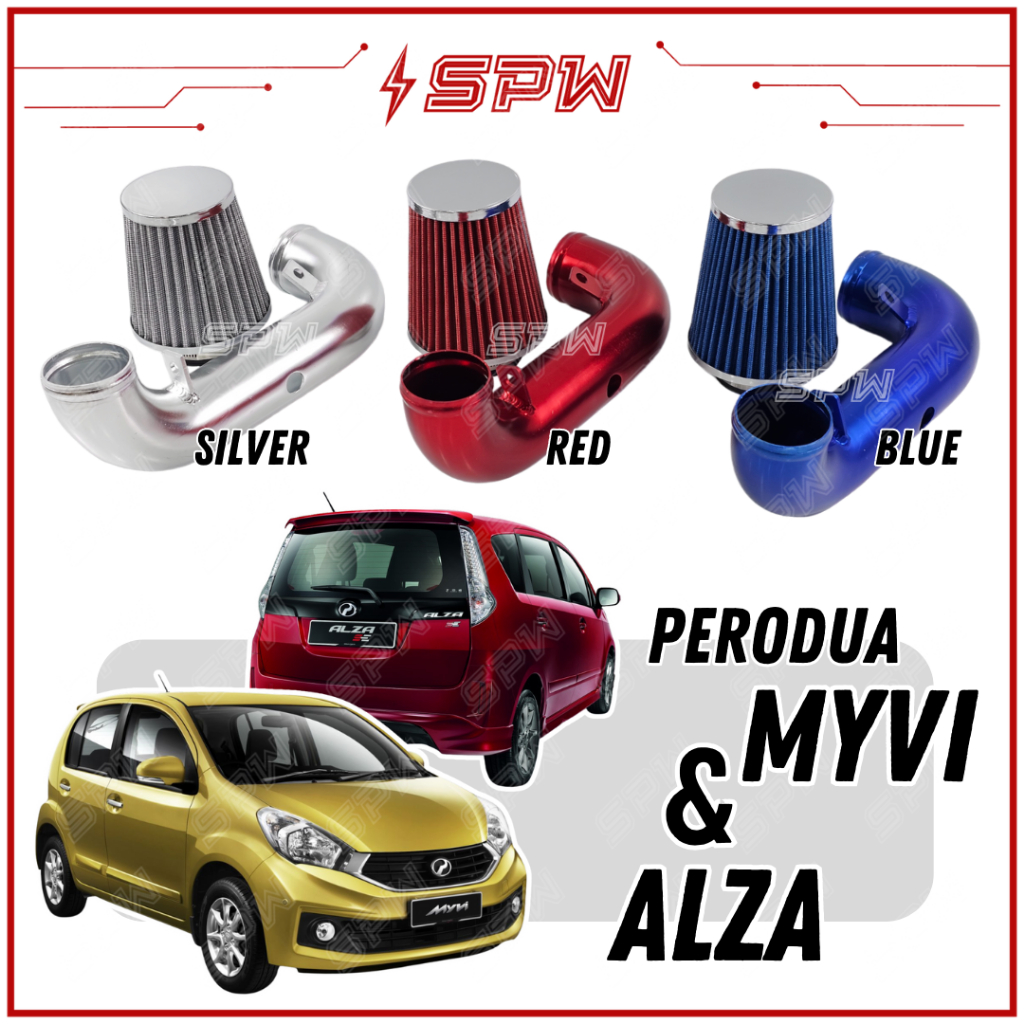 Perodua Myvi Alza 2.5" Intake Pipe Air Filter Aluminium Ram Pipe Open ...