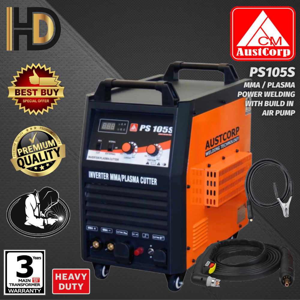 AUSTCORP PS105S Air Plasma Cutting Machine With Build In Air Pump ...