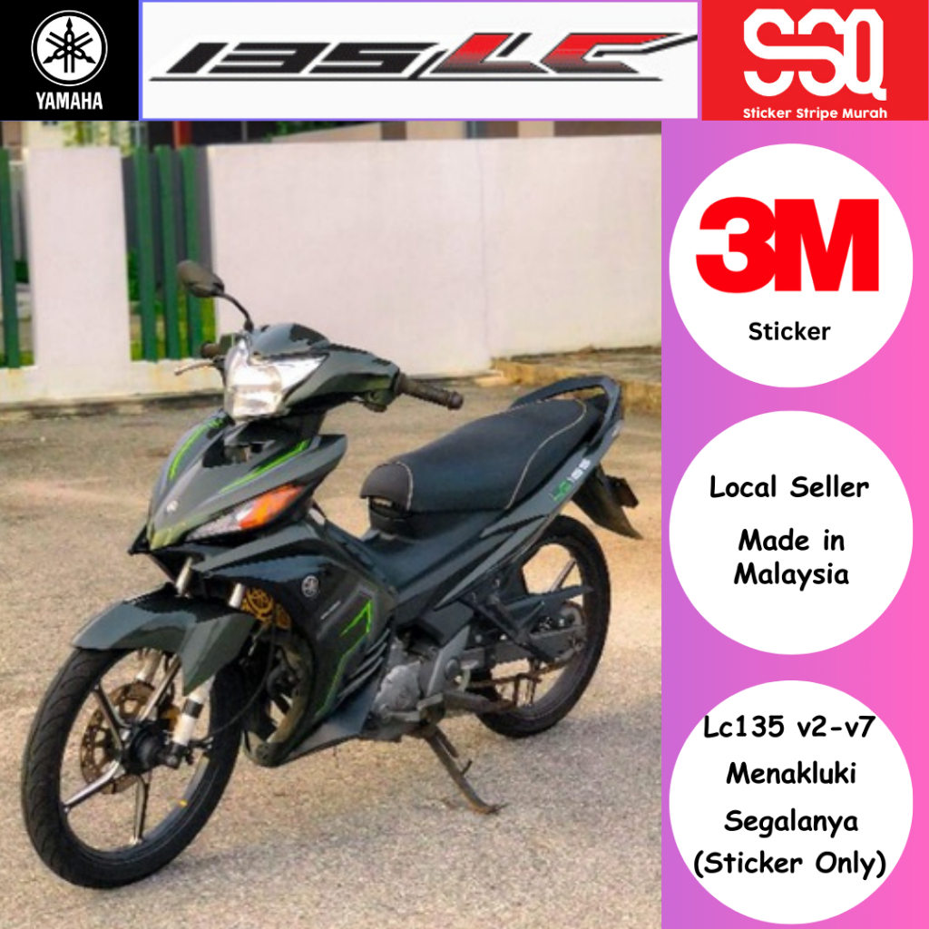 High Quality AAA Premium Sticker Stripe Yamaha Lc135 v2 v3 v4 v5 v6 v7 ...