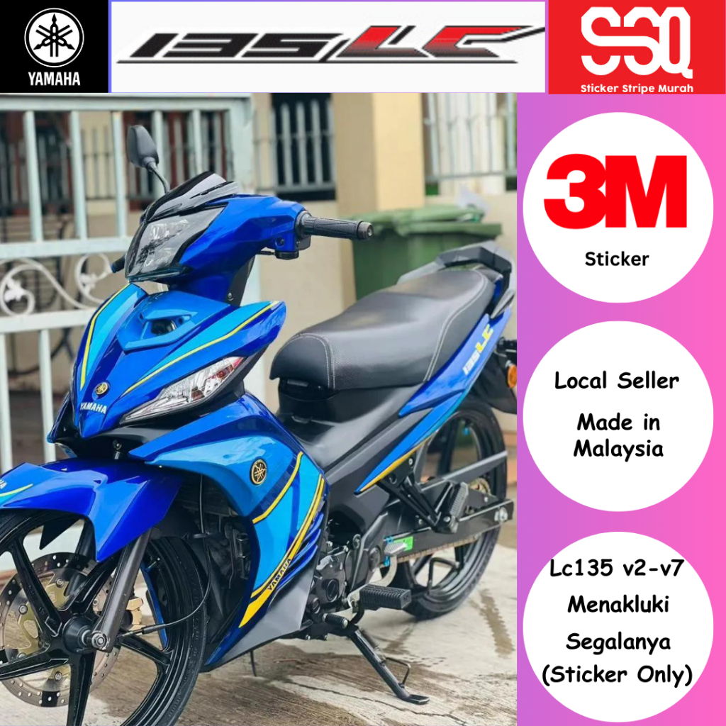High Quality AAA Premium Sticker Stripe Yamaha Lc135 v2 v3 v4 v5 v6 v7 ...