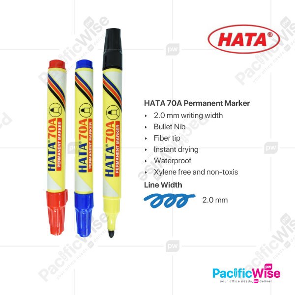 Artline / Hata Permanent Marker Pen–Pen Marker Kekal 70 Bullet Nib 1 ...