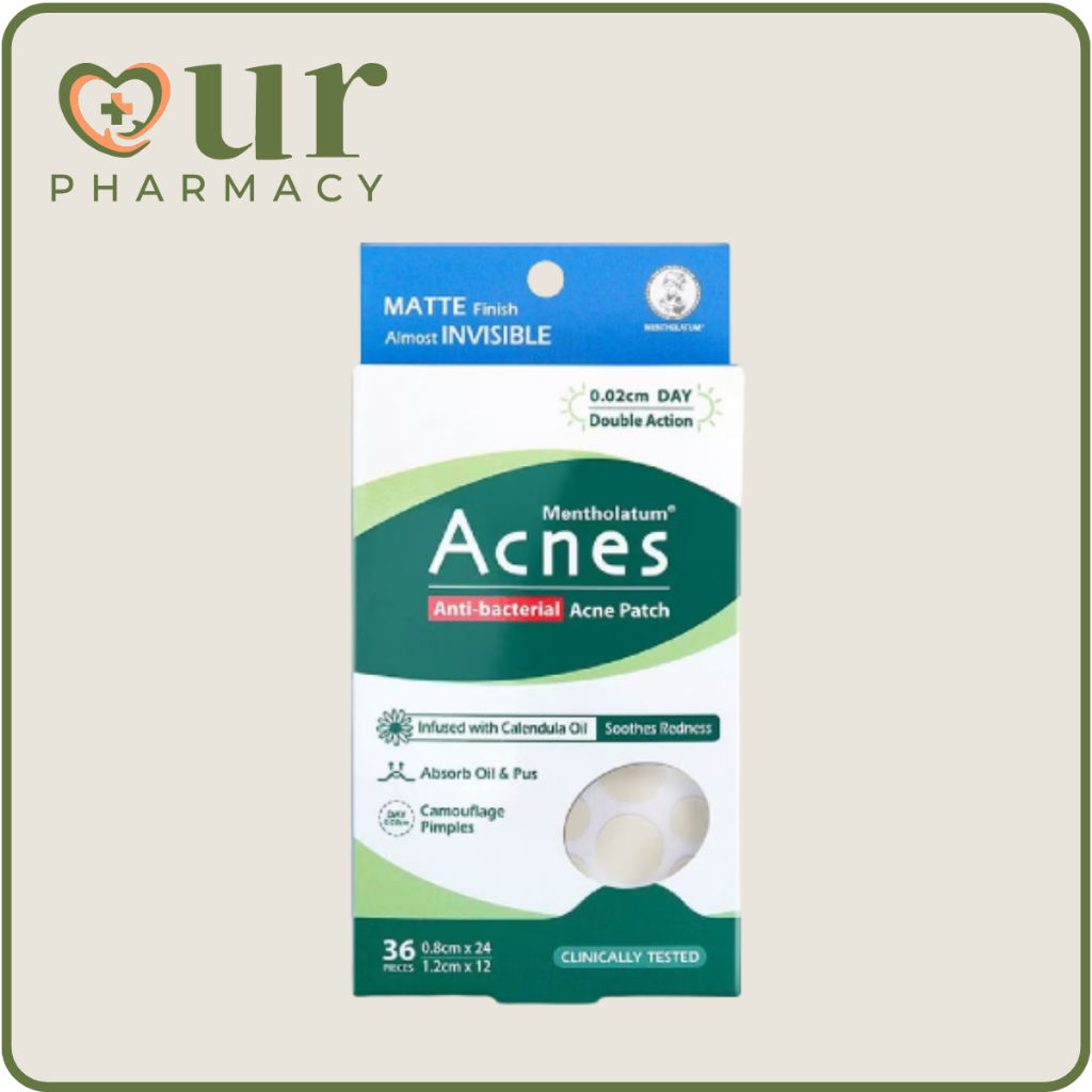 Mentholatum Acnes Anti-Bacterial Calendula Day Patch (36's x 0.02cm ...