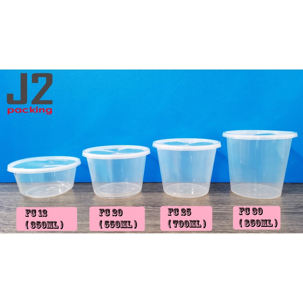 Microwave Round Food Container (50pcs) /Bekas Bubur /Bekas Taufu-fah ...