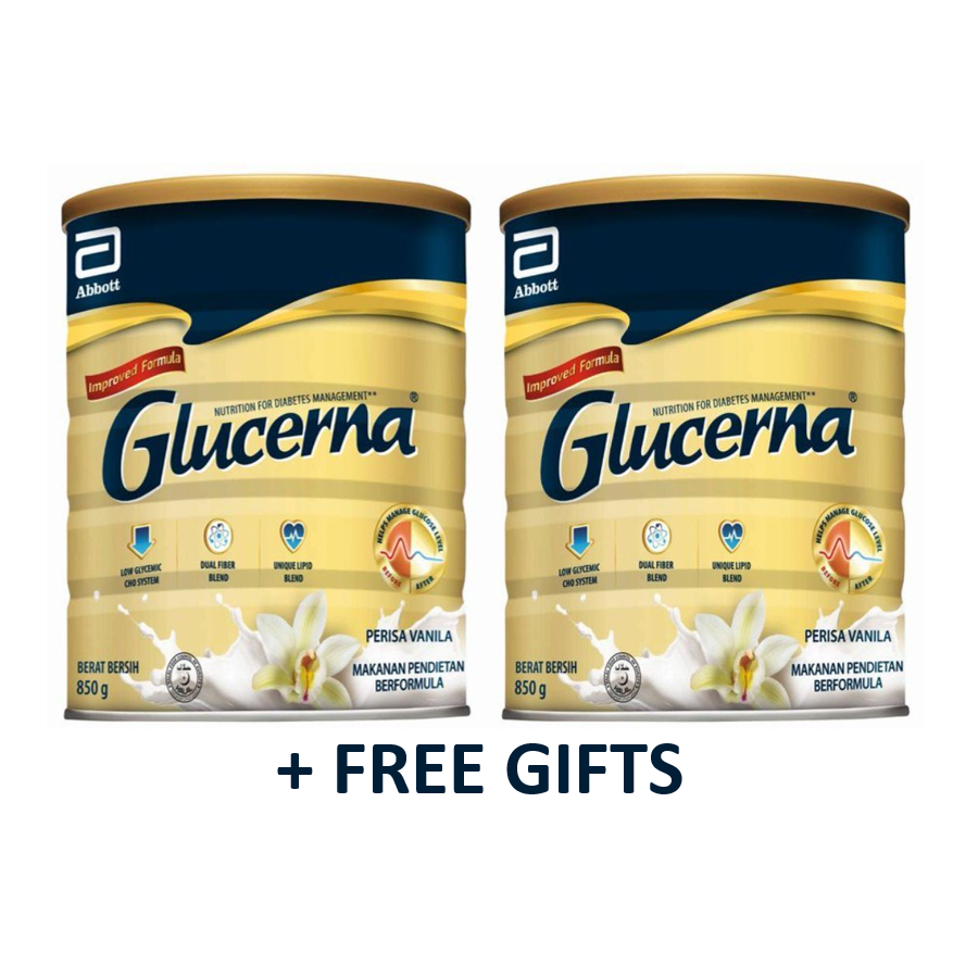 Glucerna Diabetes-Specific Formula - Vanilla (850g x2) +FREE GIFTS ...