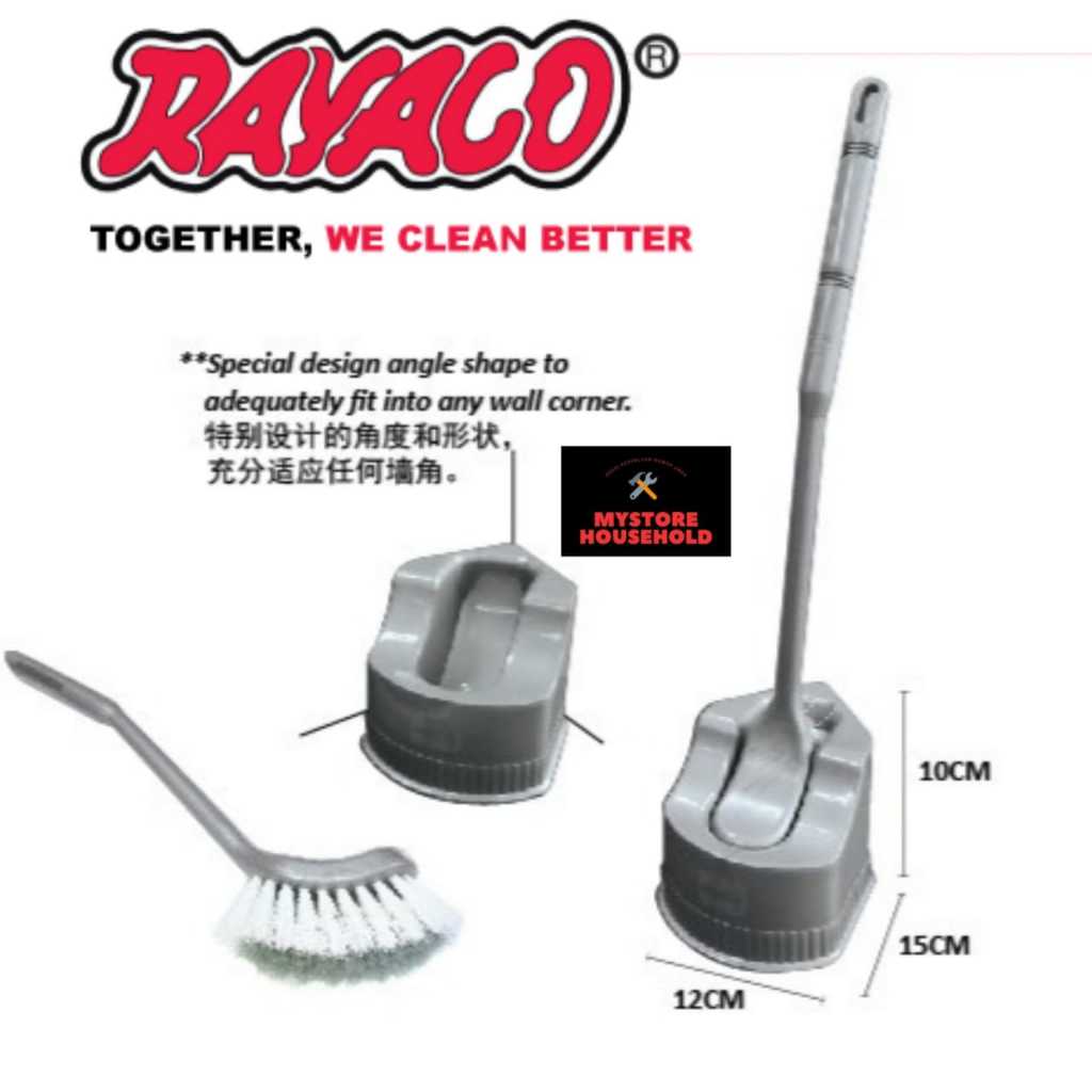 RAYACO Toilet Brush Curve Head / Toilet Brush Special Angled/ Toilet ...