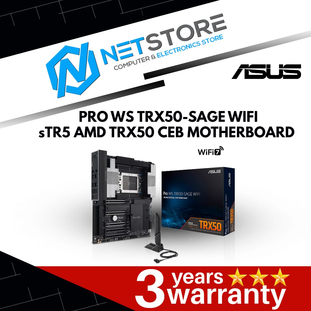 ASUS PRO WS TRX50-SAGE WIFI sTR5 AMD TRX50 CEB MOTHERBOARD - PRO WS ...