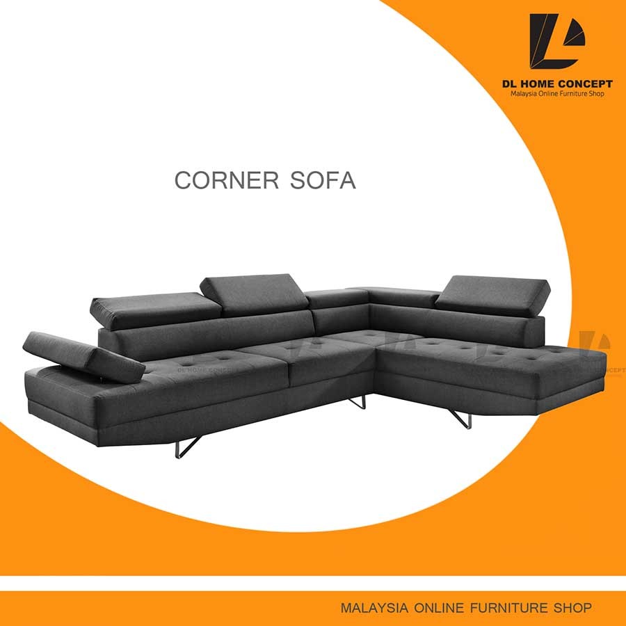 (Available Stock in Malaysia) DL Home Concept Premium L Shape/Corner Sofa/Adjustment Design ...