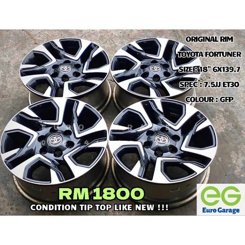 USED LIKE NEW 18 RIM ORIGINAL TOYOTA FORTUNER HILUX REVO VIGO (4PCS ...
