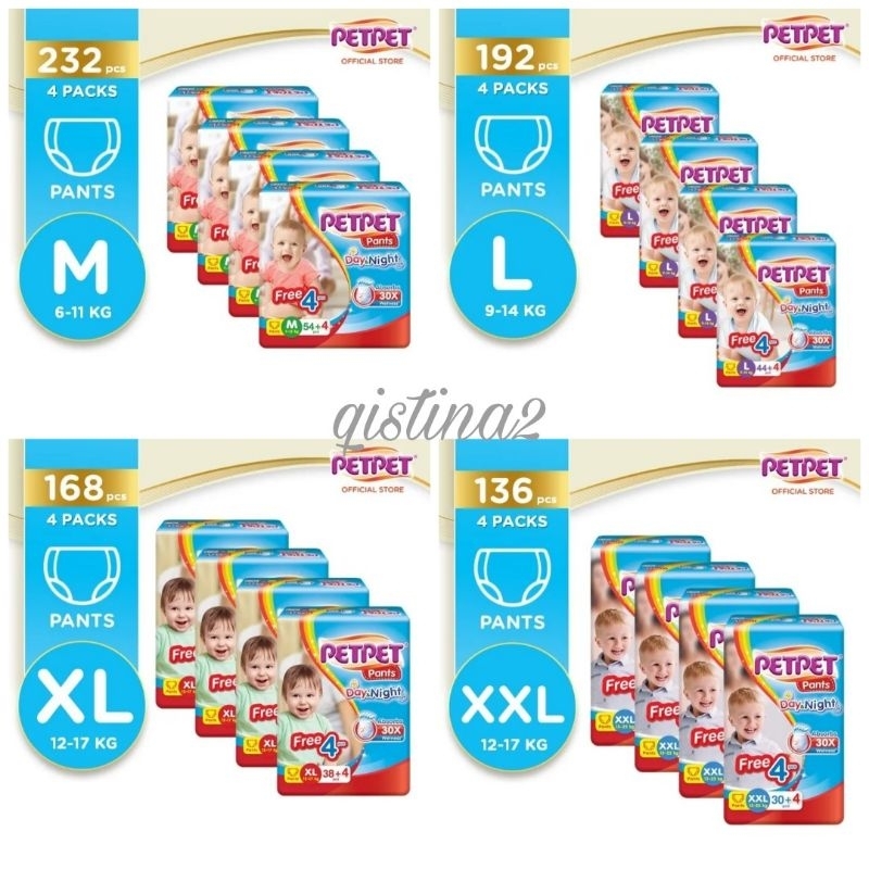 PETPET DAY&NIGHT TAPE/PANTS MEGA PACK (4 PACK) | Shopee Malaysia