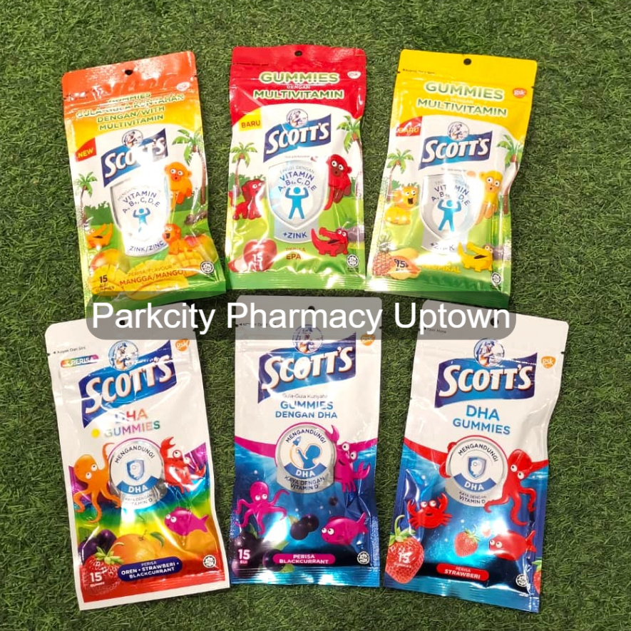 Scott's Gummies 15s - DHA( Assorted Flavour/ Blackcurrant/ Strawberry ...