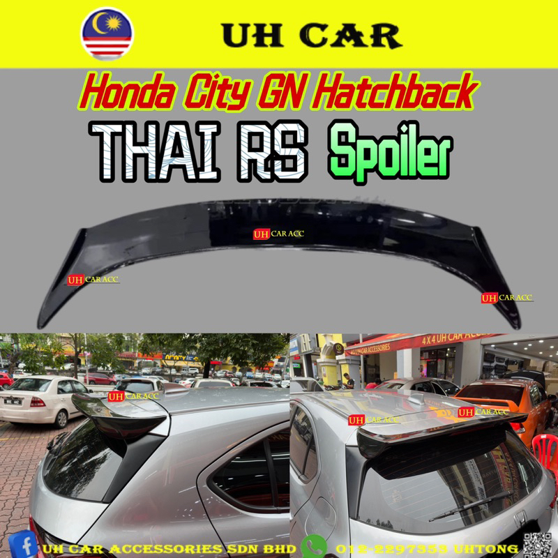 (THAI RS) Honda City GN Hatchback Thai Rs Spoiler Glossy Black | Shopee ...
