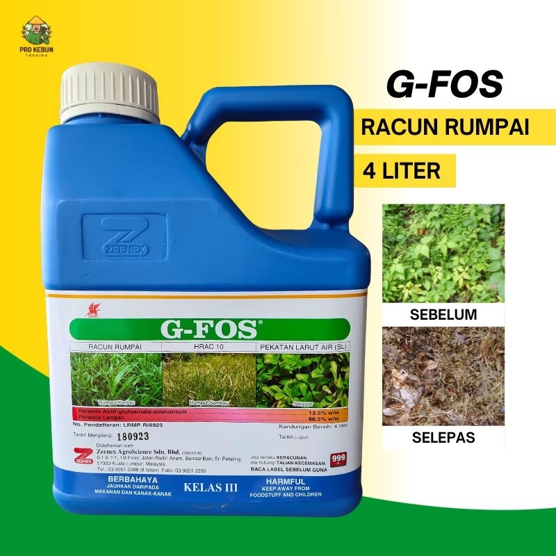 G Fos Herbicide Racun Rumput Racun Rumpai Liar Racun Rumput Keliling ...