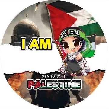 Custom Button badge / keychain I AM PALESTINE ( Boleh Letak Nama ...