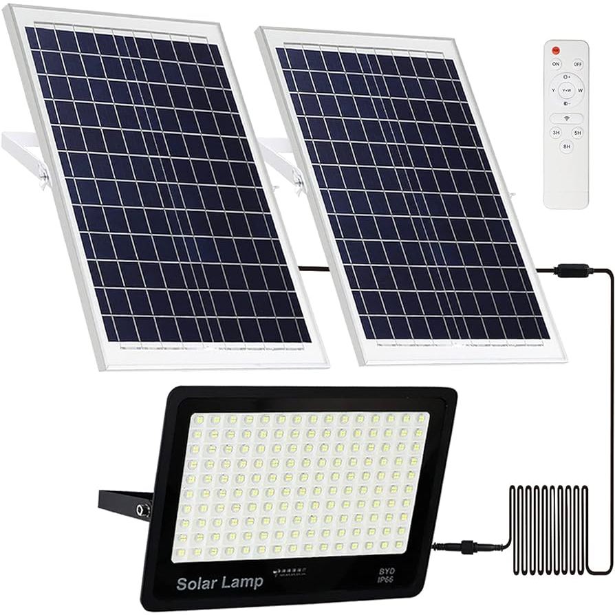 PLUTO Solar Flood Light 300W/400W Outdoor with Remote Control | Shopee Malaysia