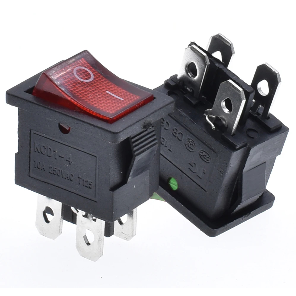 Square Rocker Toggle On Off Switch 12V DC / 6A 250V / 10A 125V Mini ...